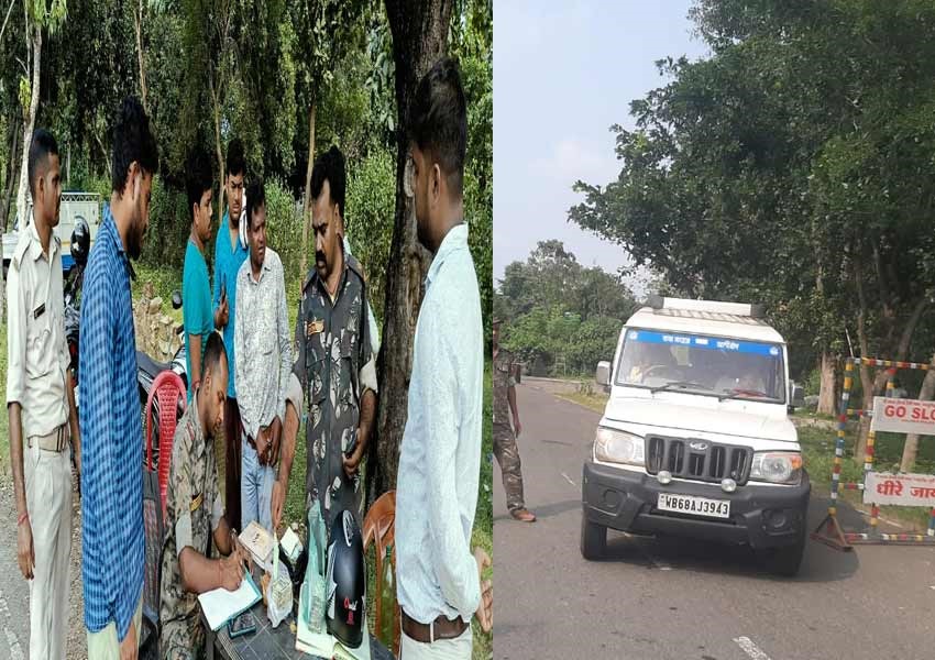 झारखंड में चेक पोस्ट पर तीन गाड़ियों से बरामद हुए 5.85 लाख रुपये